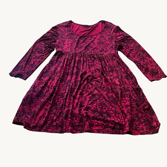 Soma | Dresses | Soma Size M Red Black Floral Paisley Live Lounge Super ...